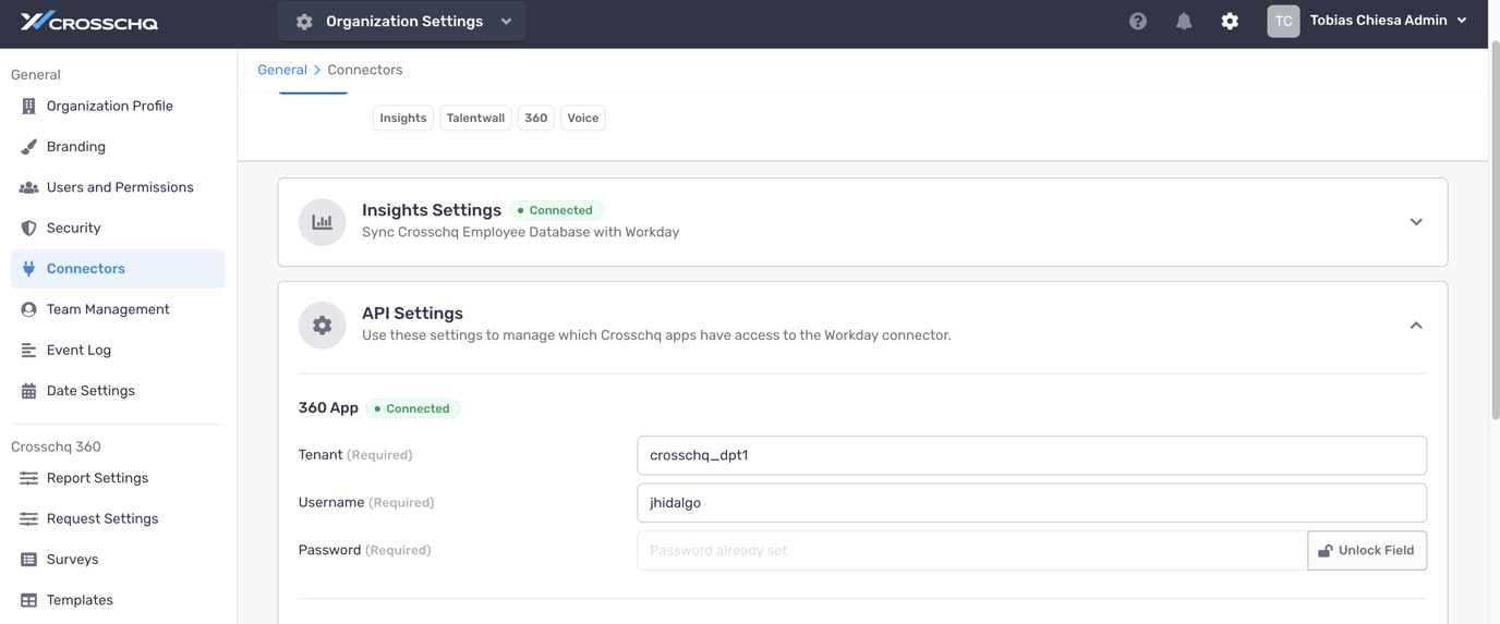Workday ATS connector for 360