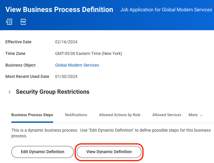 Workday stages and steps mapping