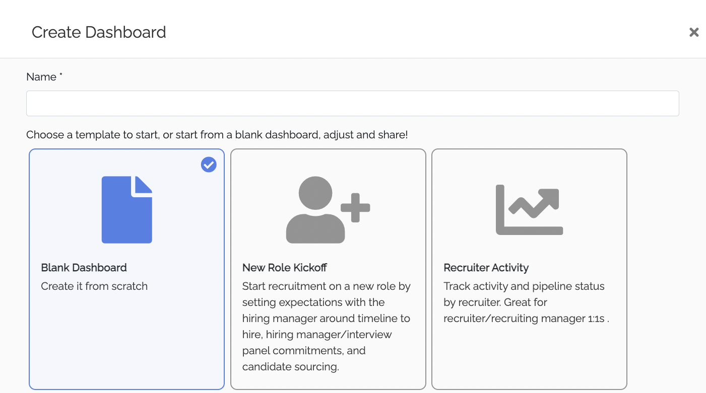 Using Dashboard Templates